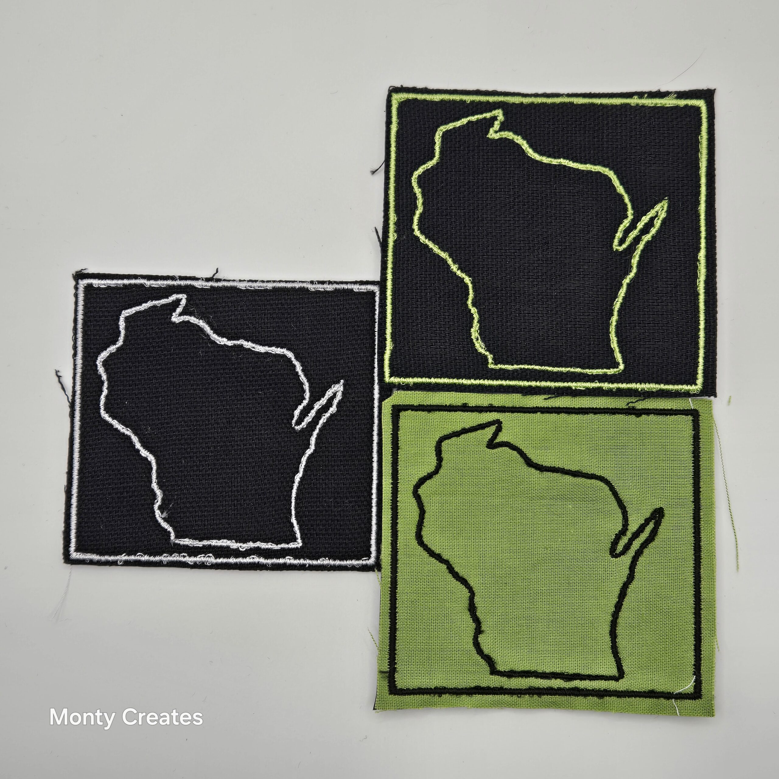 Wisconsin Outline Embroidered Patch – Monty Creates